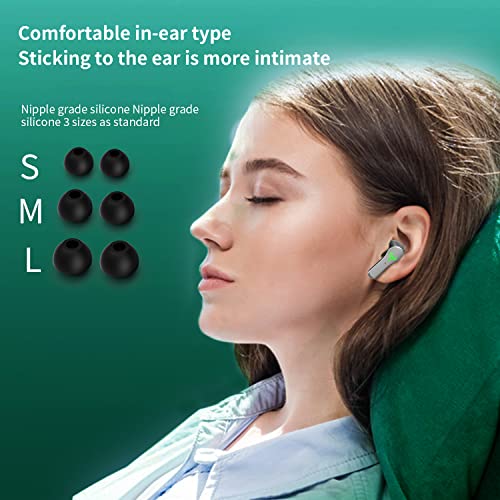 Togetface Wireless Earbuds for Kids Gaming Earphones Built-in Microphone 36H Playback Time IPX5 Waterproof Compatible for iOS and Android,Includes Charging case and 3 Sizes of Headphone Kinder.