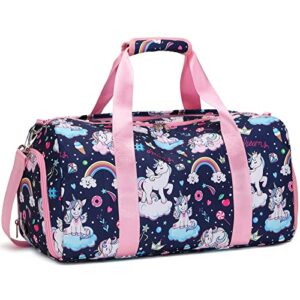 sports duffel for girls dance bag kids duffle bag little girls gymnastics bag overnight weekender bag teen gym bag travel duffle sleepover carry on bag ballet bag with shoe compartments