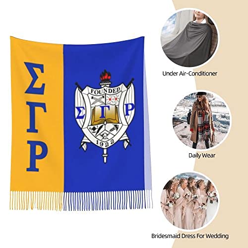 Sigma Gamma Rho Women Scarf Super Soft Classic Scarf Shawls For Winter Sorority Gifts Idea For Women Friedns Warm Scarves, 100