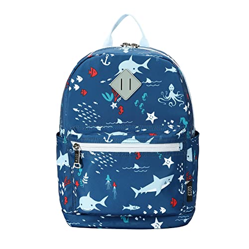 COTS Kids Backpack, Lightweight Preschool Backpack Water Resistant Classical Casual Daypack Cute Cartoon School Bookbag for Toddlers Boys Girls (Shark)