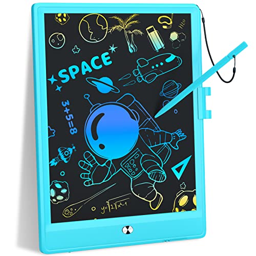 LCD Writing Tablet,Doodle Board 10 Inch Colorful Drawing Board Drawing Tablet,Erasable Reusable Electronic Drawing Pads,Educational Toys Gift for 3 4 5 6 7 8 Years Old Kids Toddler (Blue)