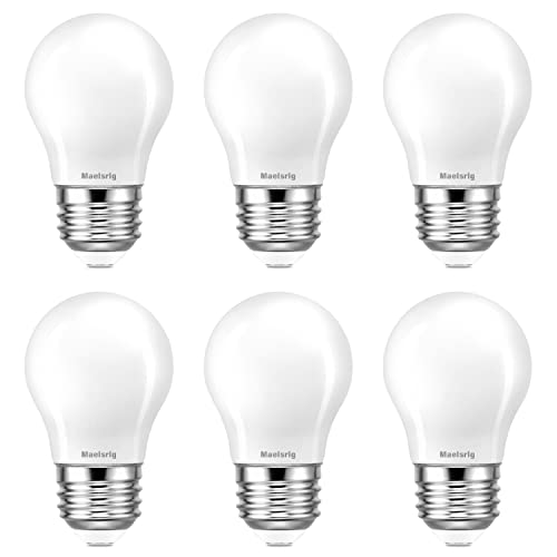 Maelsrlg 25 Watt Equivalent LED Light Bulbs, Dimmable, Soft White 2700K, E26 Medium Base, Low Watt LED Bulbs, 2W 200LM, A15 Frosted, Pack of 6