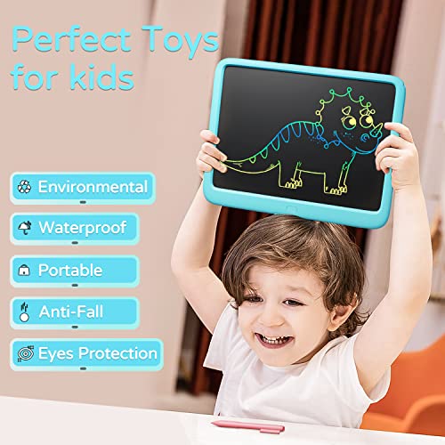 15 Inch LCD Writing Tablet Toddler Learning Toys for 3+ Years Old Boys and Girls, Colorful Screen Drawing Tablet, Reusable and Portable Doodle Board for Kids with Handle