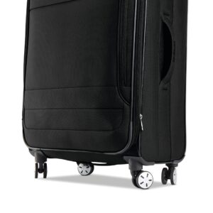 Samsonite Aspire DLX Softside Expandable Luggage with Spinner Wheels, Black, Checked-Medium 25-Inch