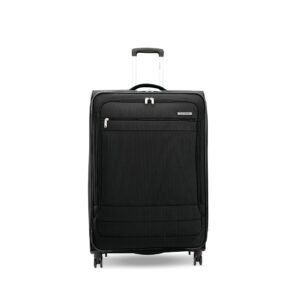 Samsonite Aspire DLX Softside Expandable Luggage with Spinner Wheels, Black, Checked-Medium 25-Inch