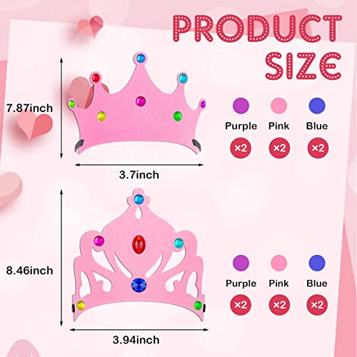 55 Piece Princess Wands Kit Include Wooden Wands for Crafts, Gem Stickers, Ribbons, Foam Princess Tiaras and Wooden Crowns DIY Heart Butterfly Moon Wand Make Your Own Princess Wand for Kid Girl