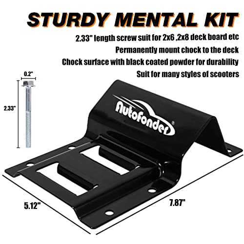 Autofonder Vehicle Wheel Chock Tie Down kit 1986lb Break Strength Ultimate Heavy Duty Trailer Tire Straps System for ATV,UTV,Lawn Mower