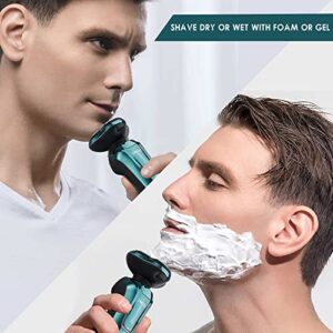 Electric Razor for Men, Waterproof IPX7 Beard Shavers for Men Face 3 in 1 Rotary Shavers Nose Sideburn Trimmer Cordless Rechargeable Shaving Kit Wet Dry Use