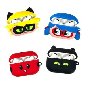 zag store - miraculous ladybug - airpods case pro super heroes cat noir