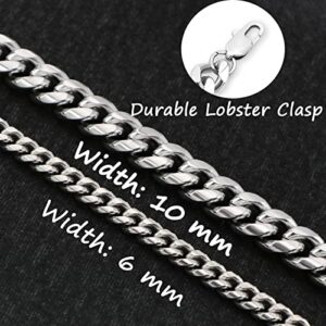 JoycuFF Gifts for Boyfriend Birthday Anniversary Cuban 6MM Stainless Steel Chain Necklace from Girlfriend Chain Hip Hop Jewelry