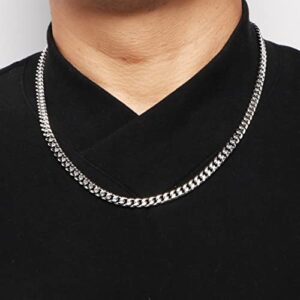 JoycuFF Gifts for Boyfriend Birthday Anniversary Cuban 6MM Stainless Steel Chain Necklace from Girlfriend Chain Hip Hop Jewelry