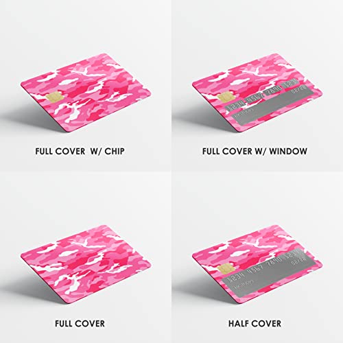 HK Studio Card Skin Sticker Pink Camo for EBT, Transportation, Key, Debit, Credit Card Skin - Covering Personalizing Bank Card - No Bubble, Slim, Waterproof, Digital-Printed