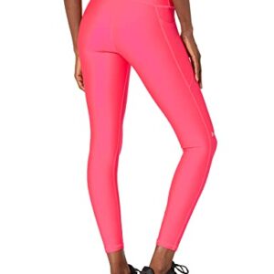 Under Armour Women's Standard HeatGear High Waisted Ankle No-Slip Leggings, (683) Pink Shock / / White, Small