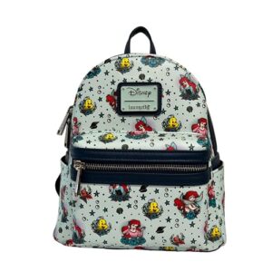 loungefly exclusive little mermaid tattoo double strap shoulder bag