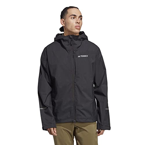 adidas Men's Terrex Multi RAIN.RDY 2.5-Layer Rain Jacket, Black, Medium