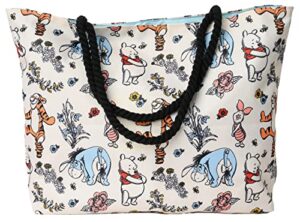 disney tote winnie the pooh eeyore piglet tigger beach print lightweight bag