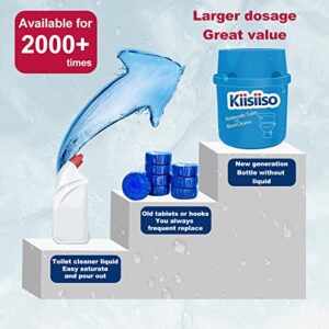 KIISIISO Toilet Bowl Cleaners (6 Bottles PACK), Automatic Long-Lasting Toilet Bowl Cleaner Tablets in Bottle,for About 6 Months' Supply, Blue