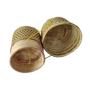 Sticky Rice Serving Basket Large Handmade ''KRA-Tip'' Thai Laos Traditional Weave Wickerwork with Vegetable Based Dye Serving Travel Picnic Keeping Sticky Rice After Steaming Warm