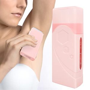 wax warmer for hair removal toedo 500ml melting wax pot machine electric hot wax warmer heater depilatory portable wax machine (handheld - pink)