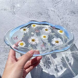 Aitian Tray Resin Mold,Irregular Cloud Pressed Flowers DIY Coasters Silicone Molds,Epoxy Resin Casting Molds for Jewelry TR1 TR1-1