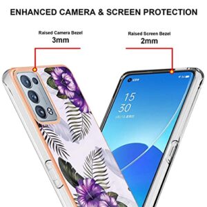 SATURCASE Case for Oppo Reno 6 Pro 5G, Beautiful Ultra Thin Soft TPU Silicone Border PC Panel Protective Back Cover for Oppo Reno 6 Pro 5G (YL-6)