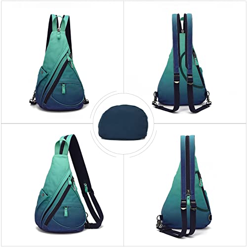 KL928 Canvas Sling Bag - Small Crossbody Backpack Shoulder Casual Daypack Rucksack for Men Women