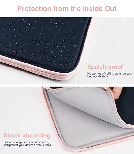 Dadanism 9-11 Inch Tablet Sleeve Bag Organizer Carrying Case for iPad Air 5/4 10.9", iPad 10th Gen 10.9 2022, iPad Pro 11 2022-2018, iPad 9/8/7th Gen 10.2, Galaxy Tab S9/A8/S8/S6 Lite, Indigo & Pink