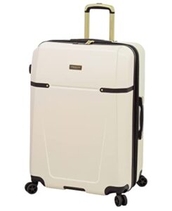 london fog brentwood ii 29" expandable hardside spinner, cream, inch