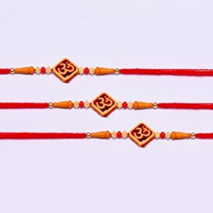 AVN GROUP Set of 2 Rakhi for Brother Om Design Rakhi/ Beads Rakhi for Brother Raksha Bandhan Gift for Brother