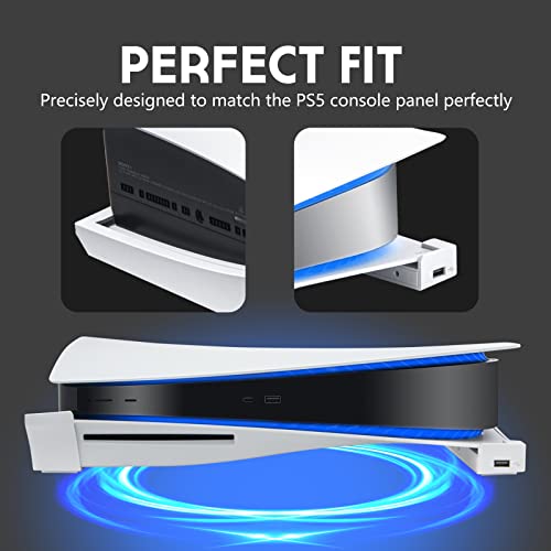 PS5 Horizontal Stand with 4 USB Extension, Including Data Interface and Charging, PS5 Accessories Base Stand Compatible with Playstation 5 Console Disc & Digital Editions