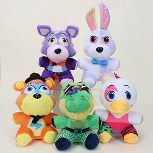 Zufernab 5pcs FNAF Plushies Set, Five Nights at Fre_ddy's Plushies, 5 Freddy's Fanf Plushie All