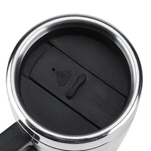 12V Car Heating Cup Car Heated Mug, 300ml Stainless Steel Travel Electric Coffee Cup Insulated Heated Thermos Mug(24V)