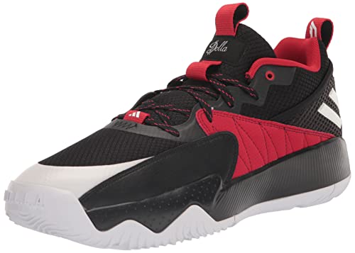 adidas Unisex Dame Certified Basketball Shoe, Better Scarlet/White/Black, 13 US Men