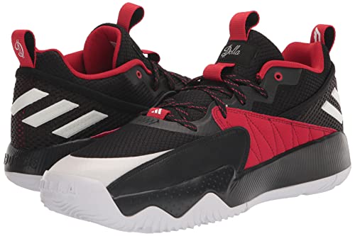 adidas Unisex Dame Certified Basketball Shoe, Better Scarlet/White/Black, 13 US Men