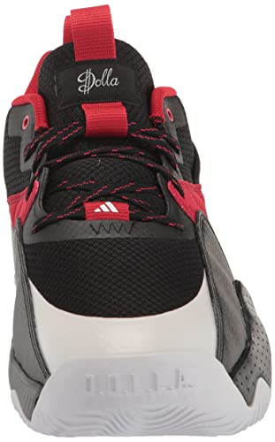 adidas Unisex Dame Certified Basketball Shoe, Better Scarlet/White/Black, 13 US Men