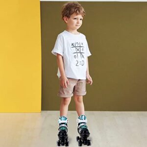 Sowume Adjustable Roller Skates for Boys and Kids, All 8 Wheels of Boy's Skates Shine, Safe and Fun Illuminating for Kids