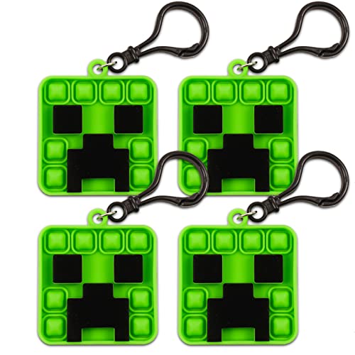 Minecraft Mojang Minecraft Pop Fidget Toys Set - Bundle Including 4 Minecraft Creeper Fidget Keychains and More for Kids Minecraft Fidget Toys minecraft fidget toys mine craft fidget toys