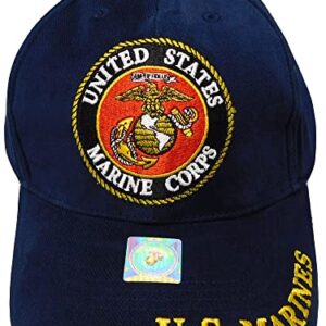 United States Marine Corps Marines Semper Fi U.S.M.C Navy Blue Cotton Adjustable Embroidered Baseball Hat Cap Officially Licensed CP00301