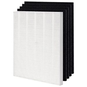 Homeland Goods True HEPA Replacement Filter S, Compatible with Winix C545 Air Purifier, Replaces Winix S Filter 1712-0096-00, H13 Grade 1 True HEPA Filter + 4 Activated Carbon Filters (1)