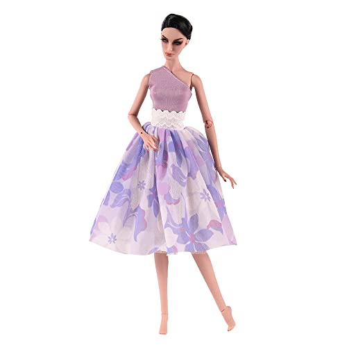 QUEBAN Doll Dress Handmade Fashion Clothes Evening Party Skirt Gown Exclusive Dress Outfit for 11.5 Inch Girl Dolls,Gift for Kids 3 to 8 Years Old(3 PCS,Blue)