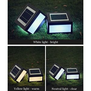 JSBDPHW Personality Classical Solar Post Light Outdoor Waterproof IP65 Garden Column Light Villa Landscape Metal Square Pillar Lamp Outdoor Post Light Fixtures