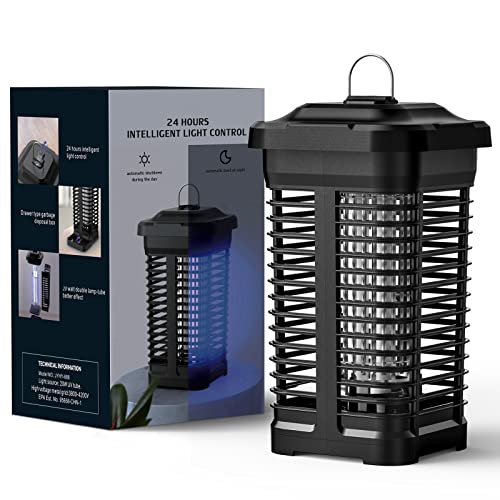 Bug Zapper,4300V 20W AoliGer Electric Outdoor Indoor Mosquito Killer Mosquito Trap Fly Zapper Insect Killer with Light Sensor, 2300 Sq.Ft Coverage