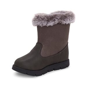 oshkosh b'gosh girls siberian fashion boot, grey, 9 toddler