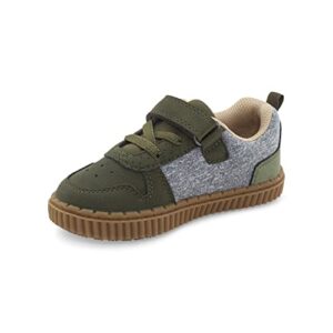 oshkosh b'gosh boy's beckett sneaker, olive, 5 toddler