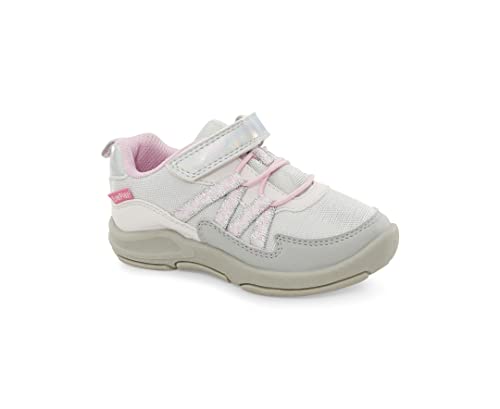 OshKosh B'Gosh Girls Sevvy Sneaker, Silver, 5 Toddler