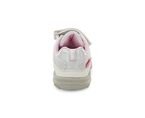 OshKosh B'Gosh Girls Sevvy Sneaker, Silver, 5 Toddler