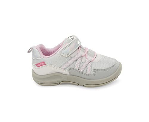 OshKosh B'Gosh Girls Sevvy Sneaker, Silver, 5 Toddler