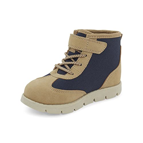 OshKosh B'Gosh Boy's Asterix Fashion Boot, Navy/Tan, 8 Toddler