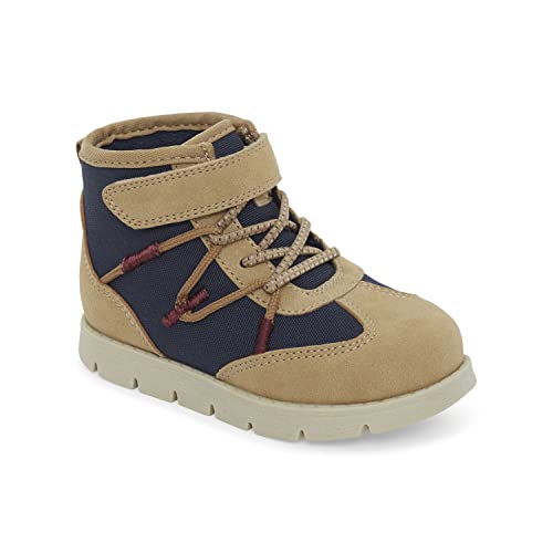 OshKosh B'Gosh Boy's Asterix Fashion Boot, Navy/Tan, 8 Toddler