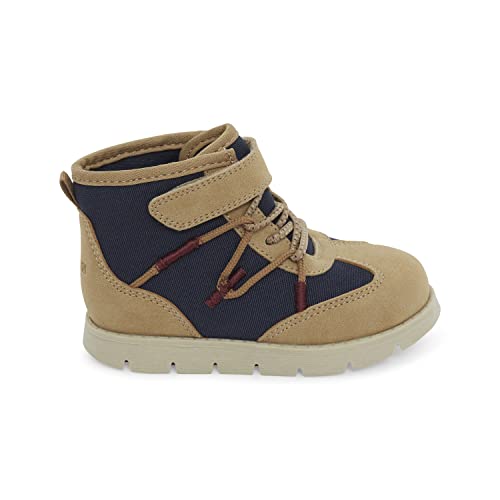 OshKosh B'Gosh Boy's Asterix Fashion Boot, Navy/Tan, 8 Toddler